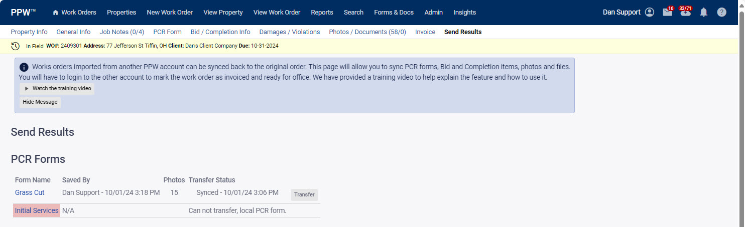 How to use the PPW Link "Send Results" feature – Pruvan Support Center